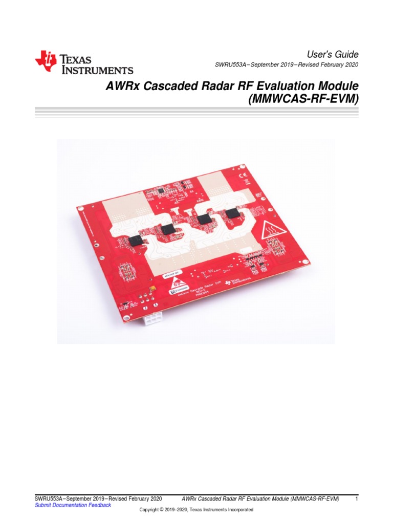 Awrx Cascaded Radar RF Evaluation Module (Mmwcas-Rf-Evm) : User'S Guide | PDF | Radar ...