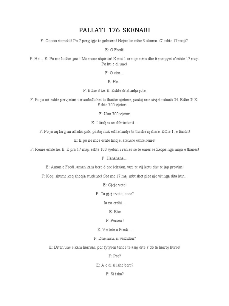 Pallati 176 Skenari | PDF