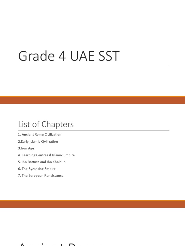 Grade 4 UAE SST | PDF | Empire | Ancient Rome