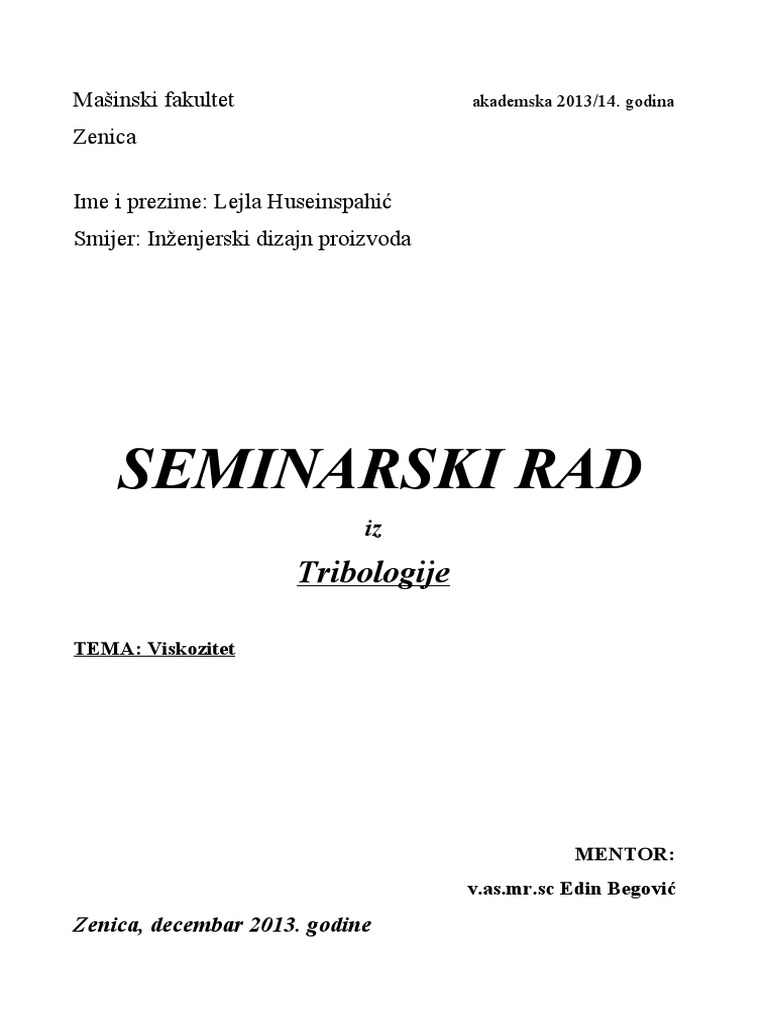 Seminarski Rad | PDF