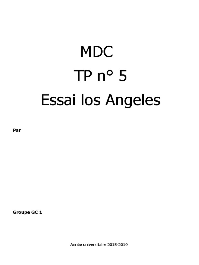 TP MDC 5 Essai Los Angeles | PDF | Génie du bâtiment | Chimie