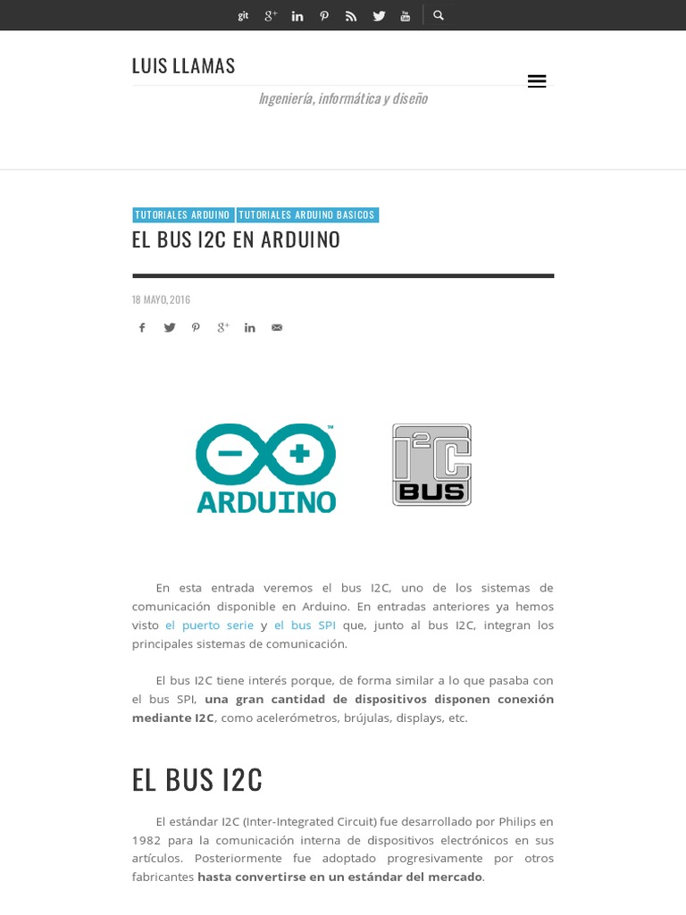 El Bus I2C en Arduino | PDF | Arduino | Protocolos de capa física