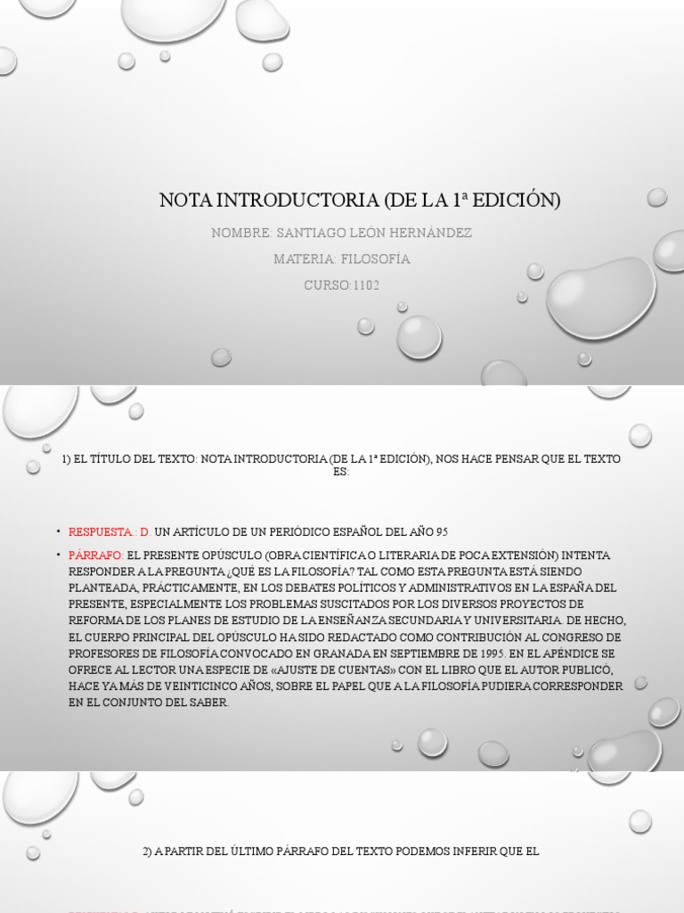 Nota Introductoria (De La 1 Edición) | PDF | Autor | Plan de estudios