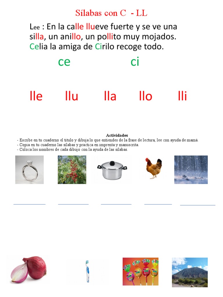 Sílabas Con C - LL | PDF