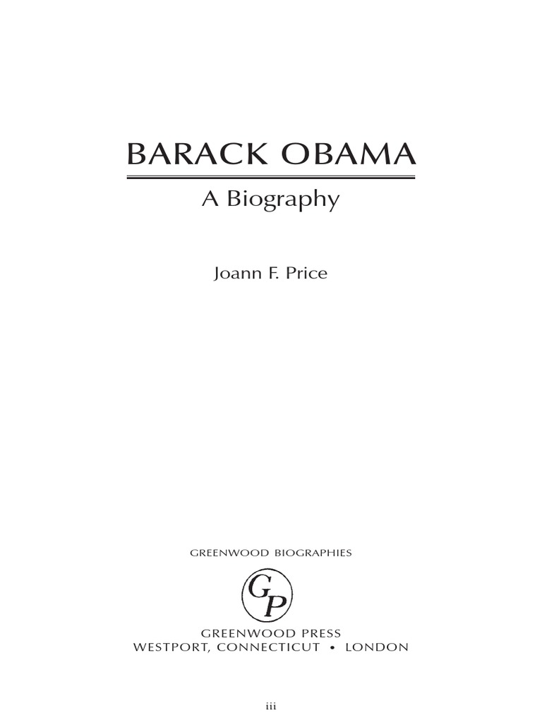 Barack Obama A Biography PDF | PDF | Barack Obama | Hillary Clinton