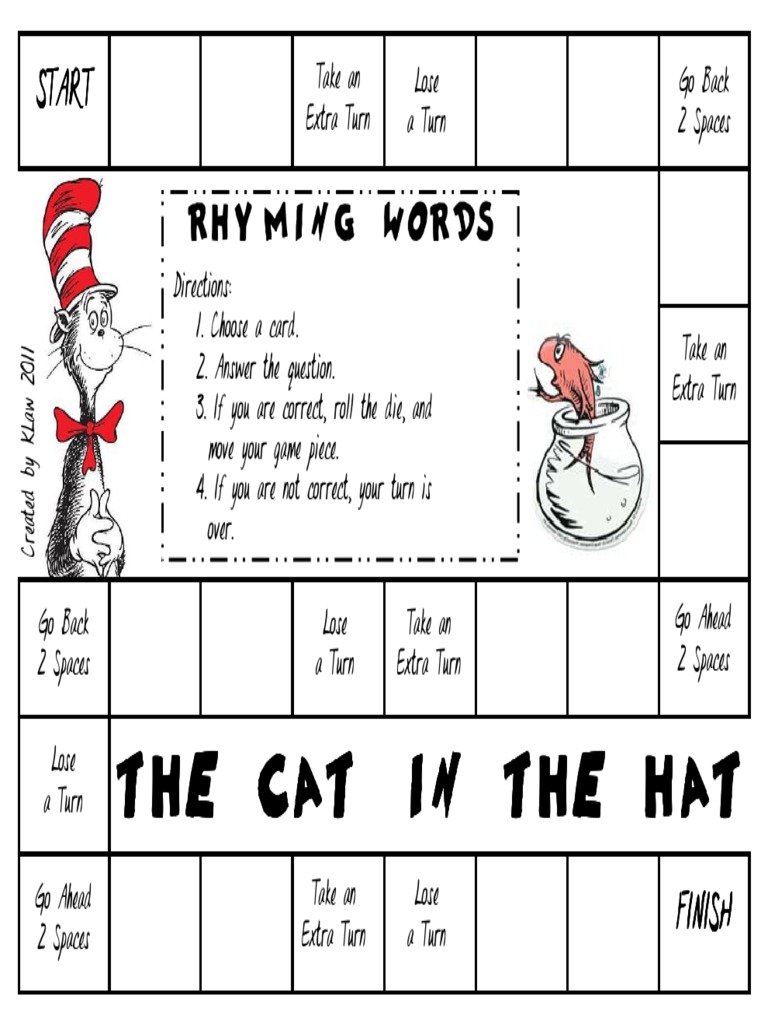 Cat in The Hat - Rhyming Words | PDF