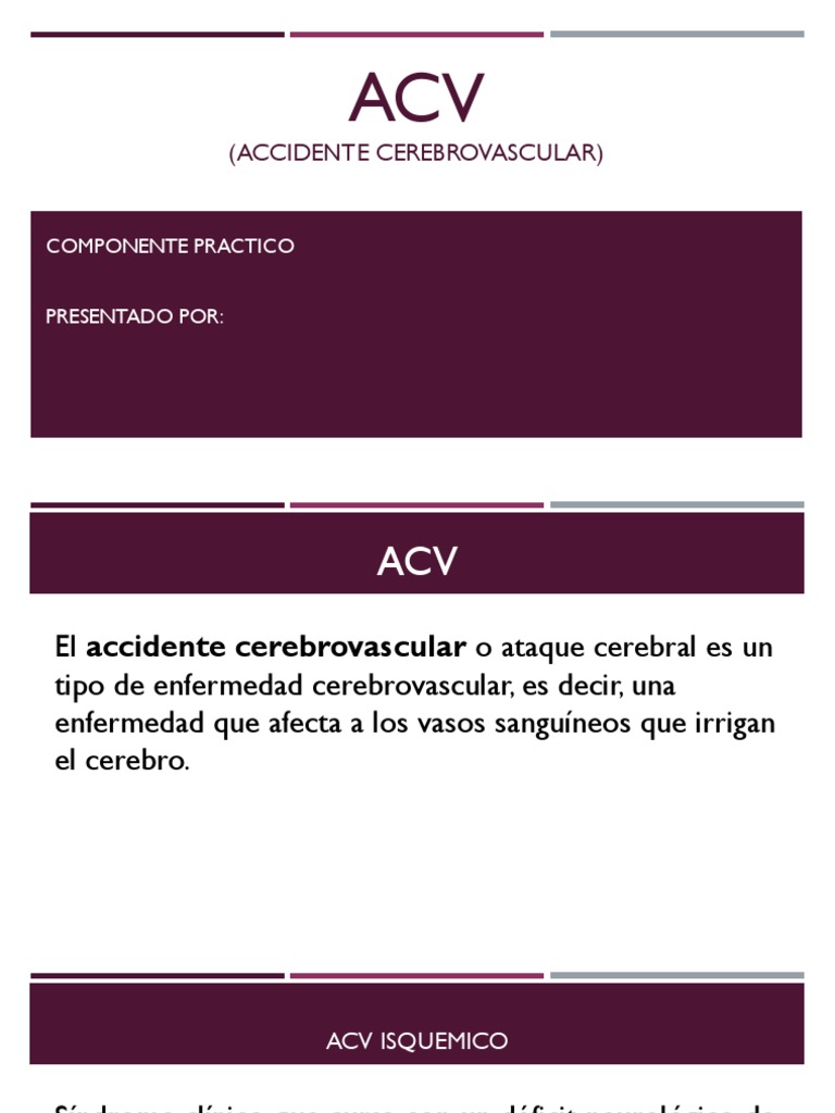 Acv PDF | PDF | Carrera | Isquemia