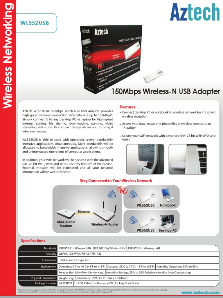 Driver Aztech Wl552usb - mysticvoper