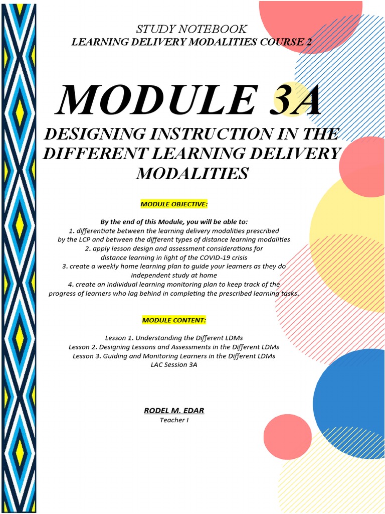 Module 3A Study Notebook | PDF | Educational Assessment | Teachers