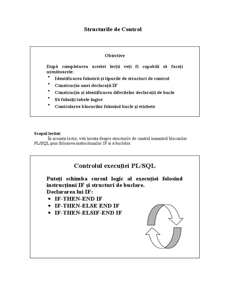 13 - Structuri de Control | PDF