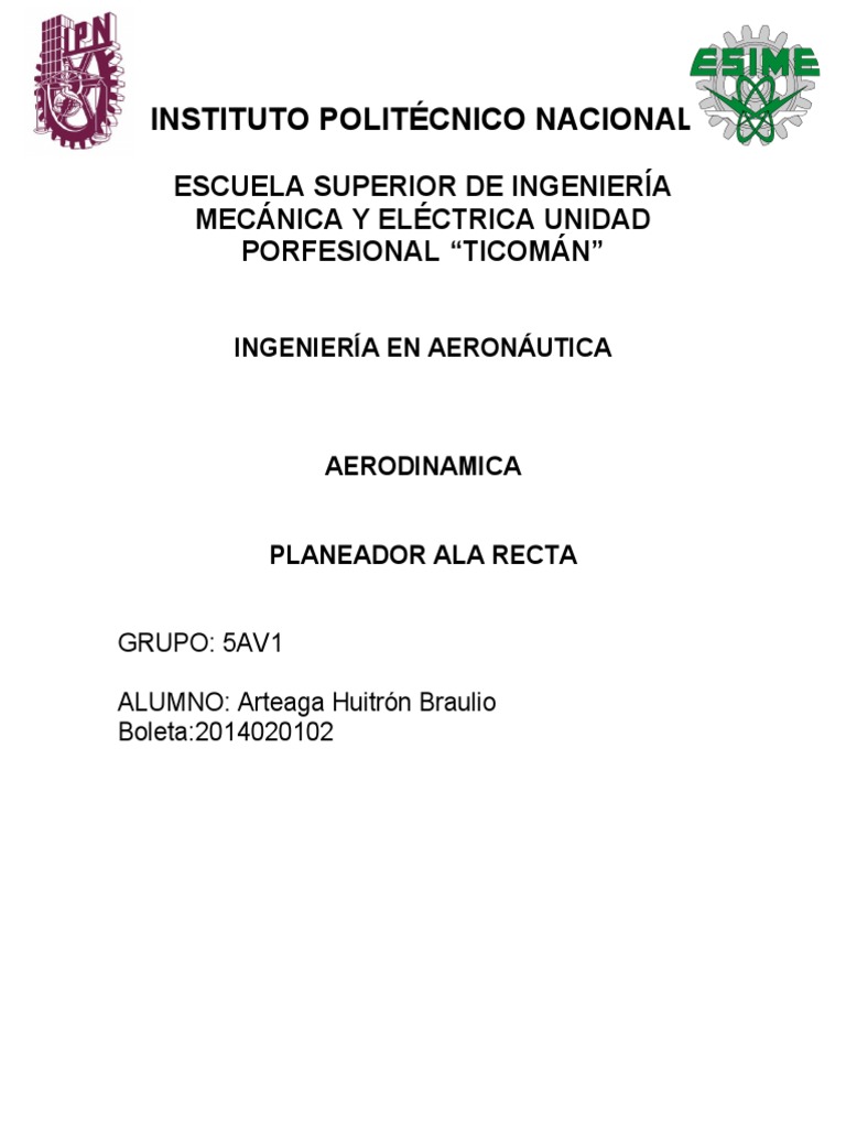 Construcción de un Planeador de Ala Recta | PDF | Empenaje | Avión