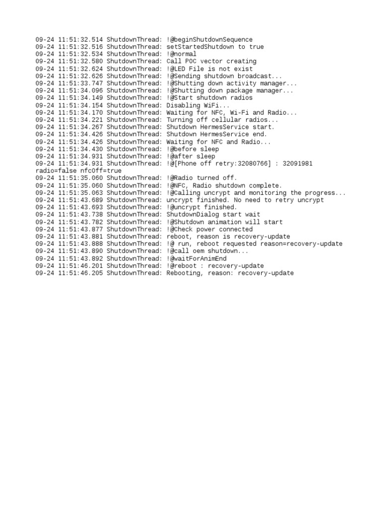 Shutdown Profile.1 | PDF