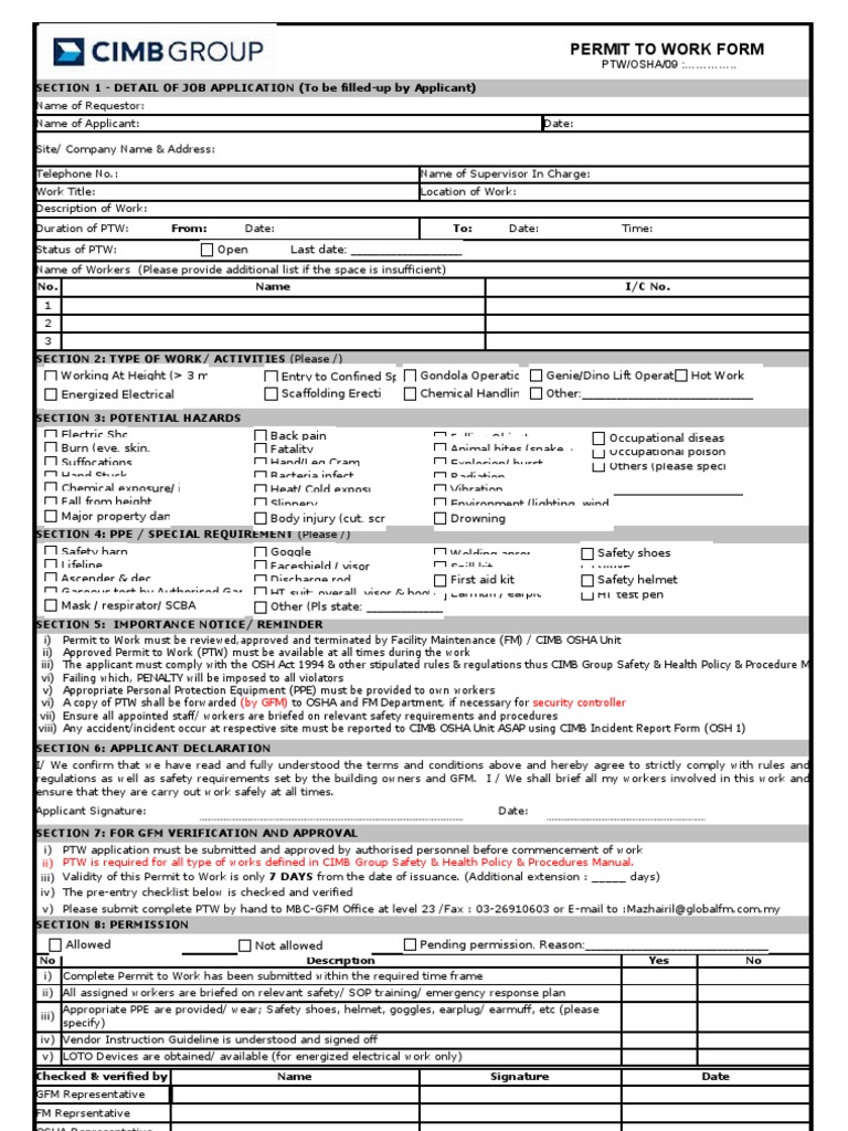 PTW | Personal Protective Equipment | Occupational Safety And Health ...