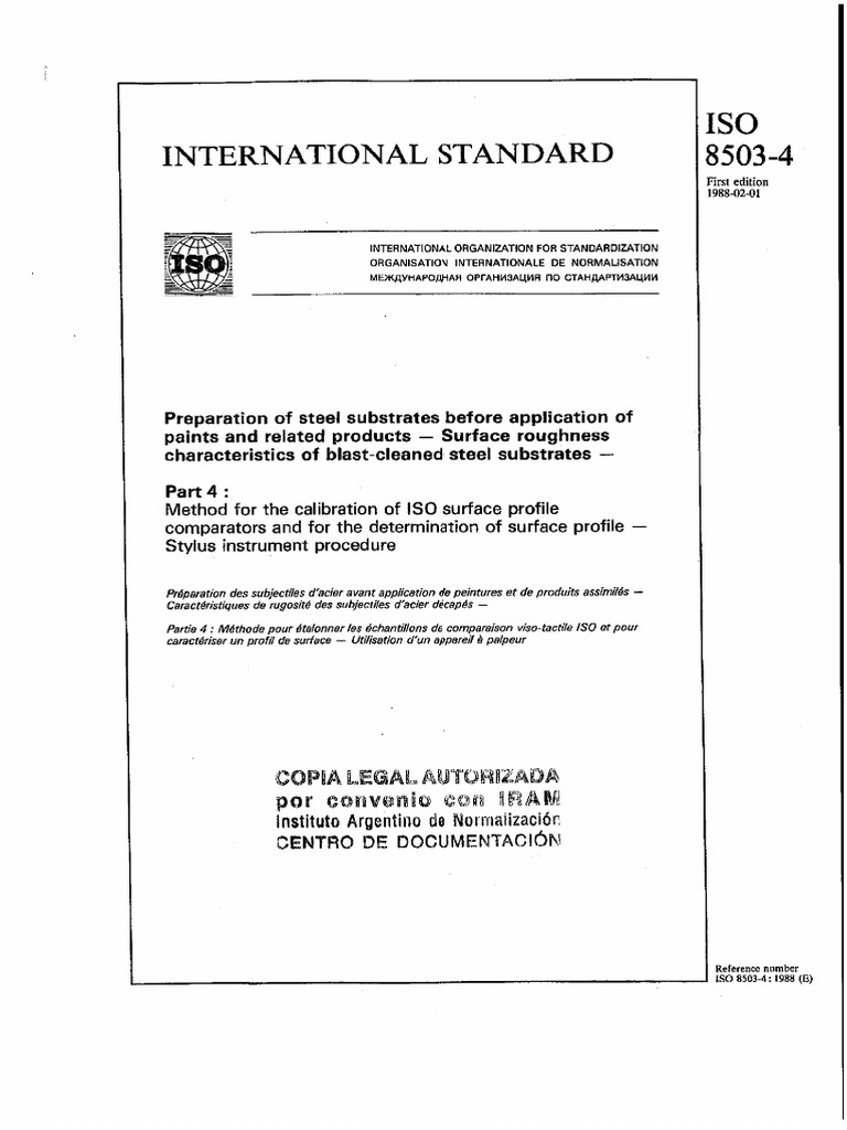Iso 8503-4 PDF | PDF