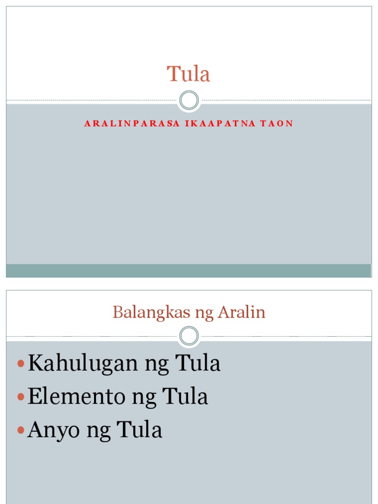 Filipino Tula PDF | PDF