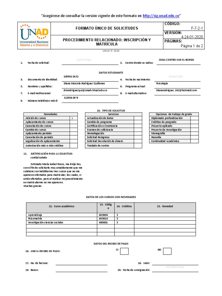 Formato Fus 2020 | PDF
