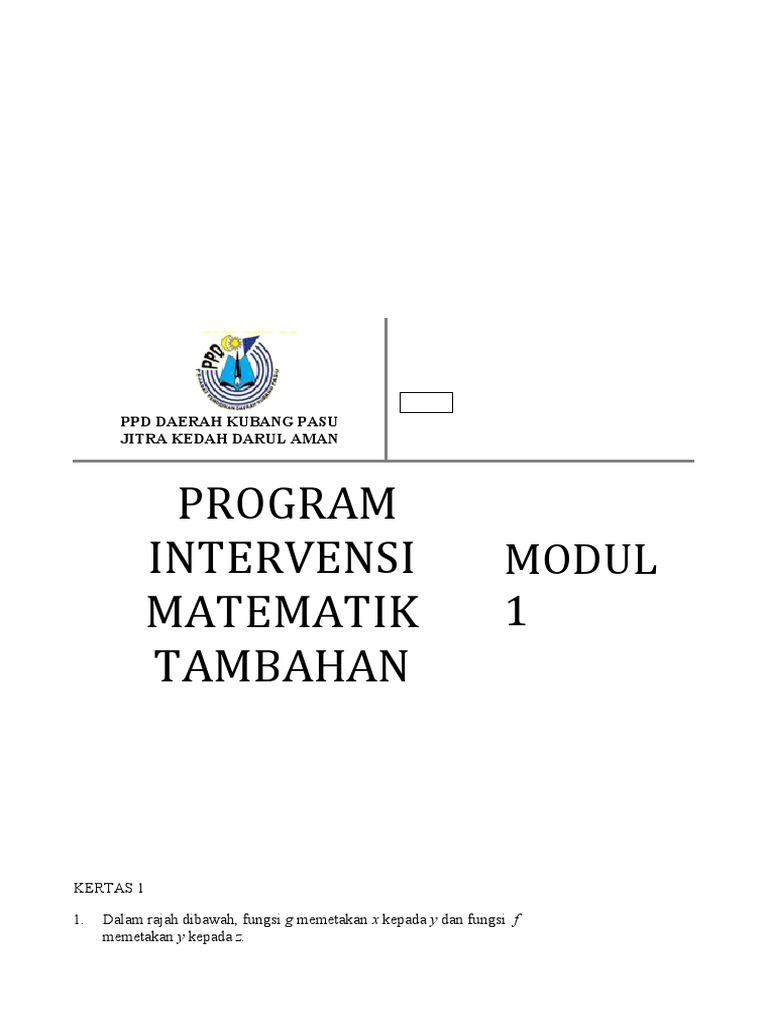 Soalan Intervensi Modul 1 | PDF