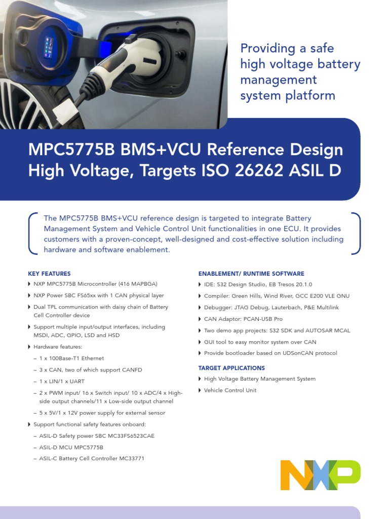 MPC5775B BMS+VCU Reference Design High Voltage, Targets ISO 26262 ASIL ...