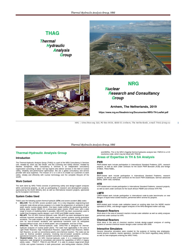 NRG TH Leaflet PDF | PDF | Nuclear Reactor | Power Station