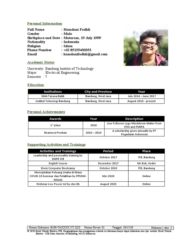 Template CV | PDF | Web Application | Computer Programming