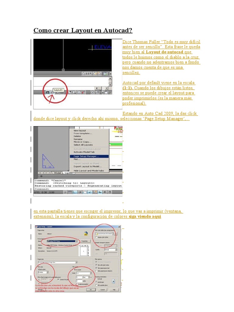 Como Crear Layout en Autocad | PDF