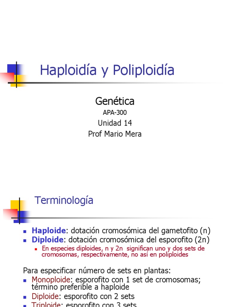 14 HaploidiaPoliploidia | PDF | Organismos | Genética