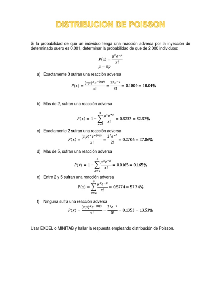 Distribucion de Poisson | PDF | Probabilidad | Modelado científico