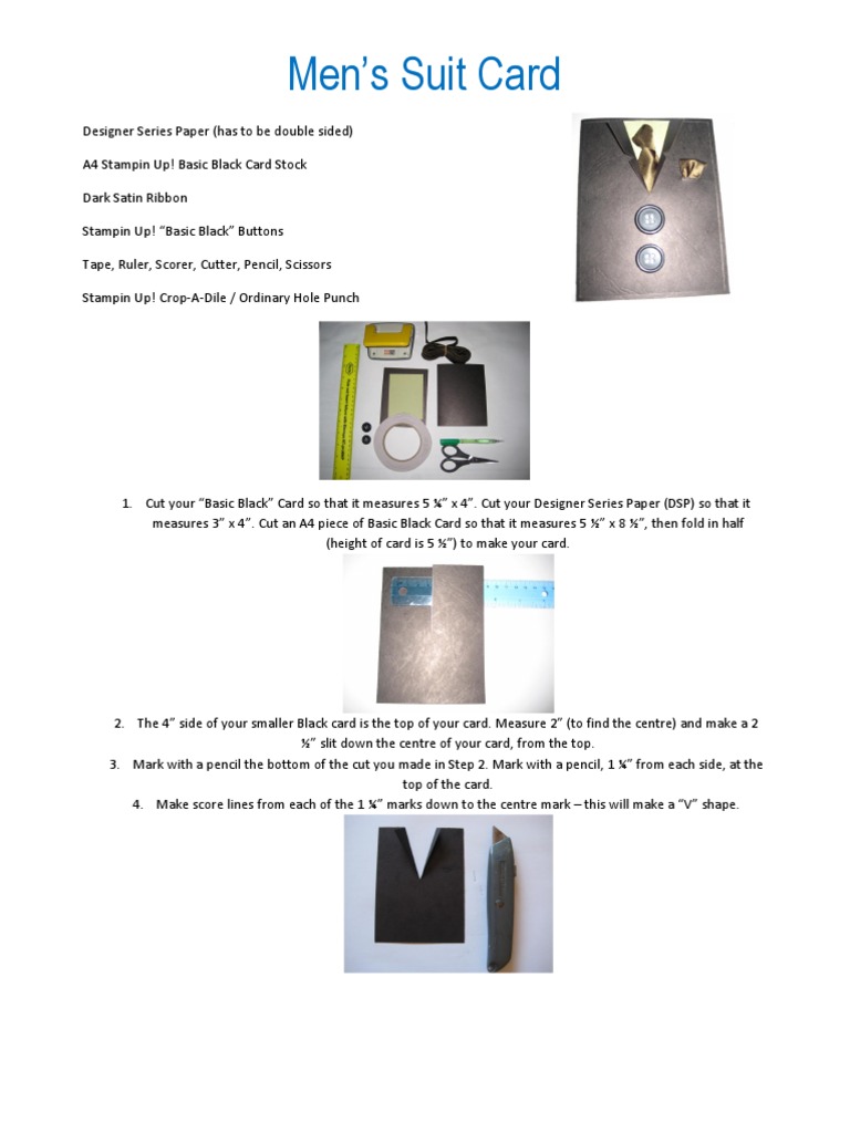 Step-by-Step Men's Suit Card Guide | PDF | Clothing | Leisure