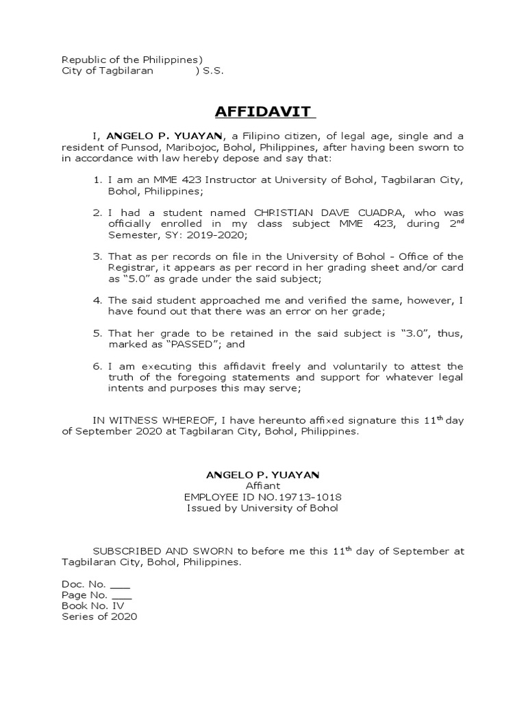 AFFIDAVIT -Grade.docx