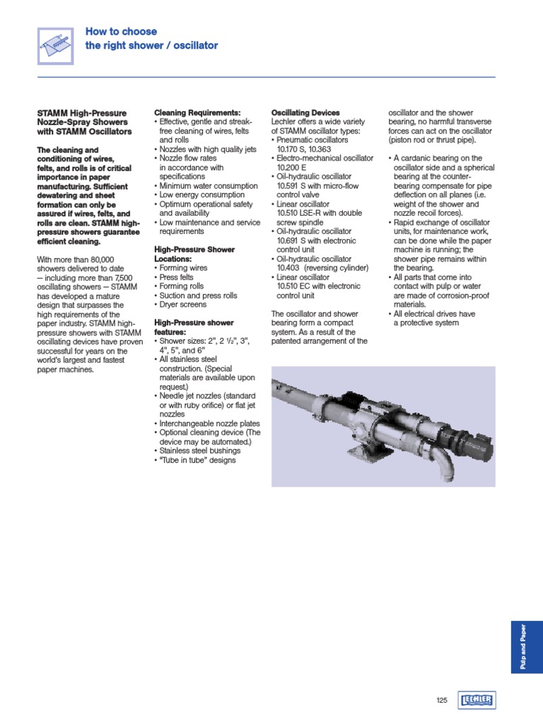 How To Choose The Right Shower - Oscillator | PDF | Mechanical ...