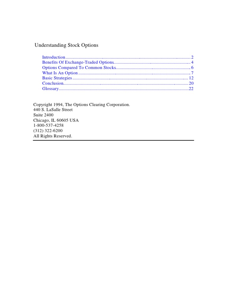 Understanding Options | PDF