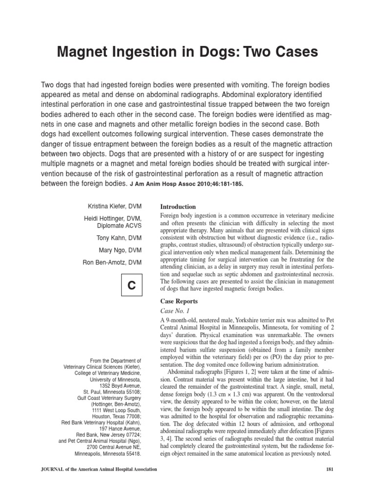 Magnet Ingestion | PDF | Clinical Medicine | Gastroenterology