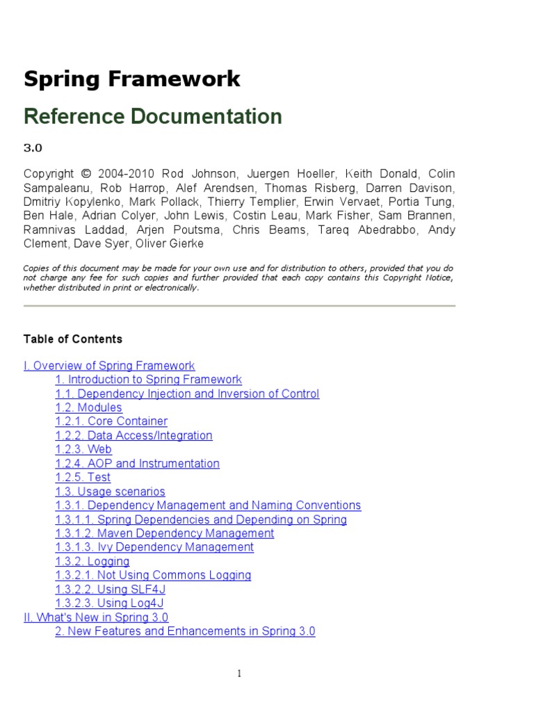 Spring Framework | Download Free PDF | Spring Framework | Databases