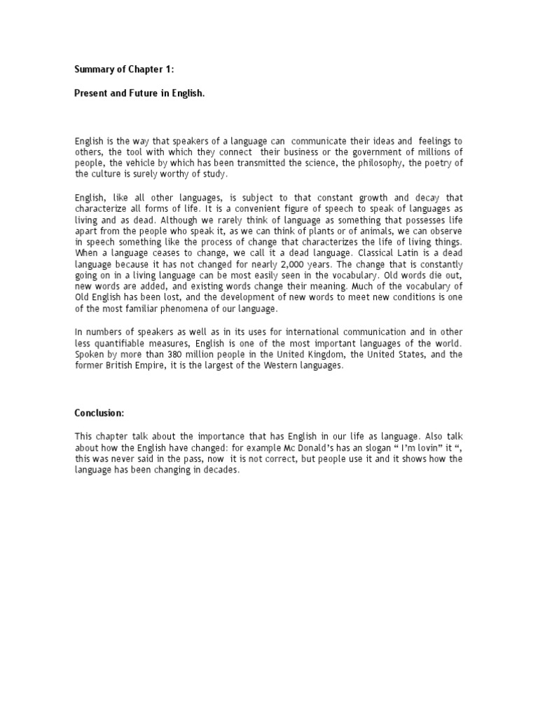Summary of Chapter 1 | PDF | English Language | Symbols