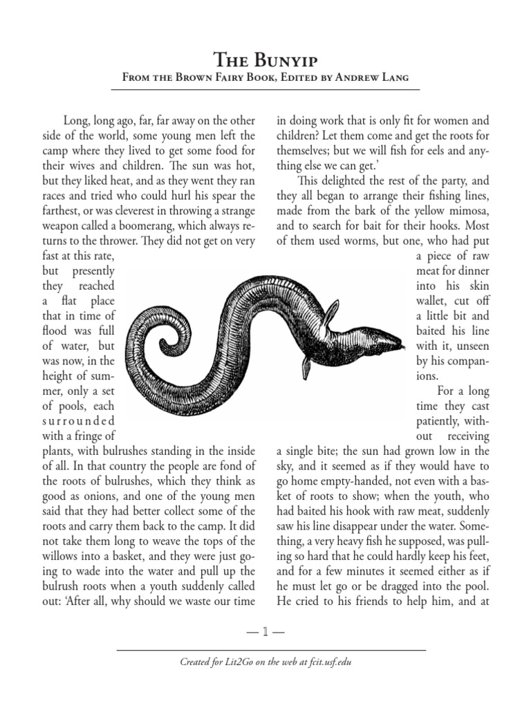The Bunyip: From The Brown Fairy Book, Edited by Andrew Lang | PDF