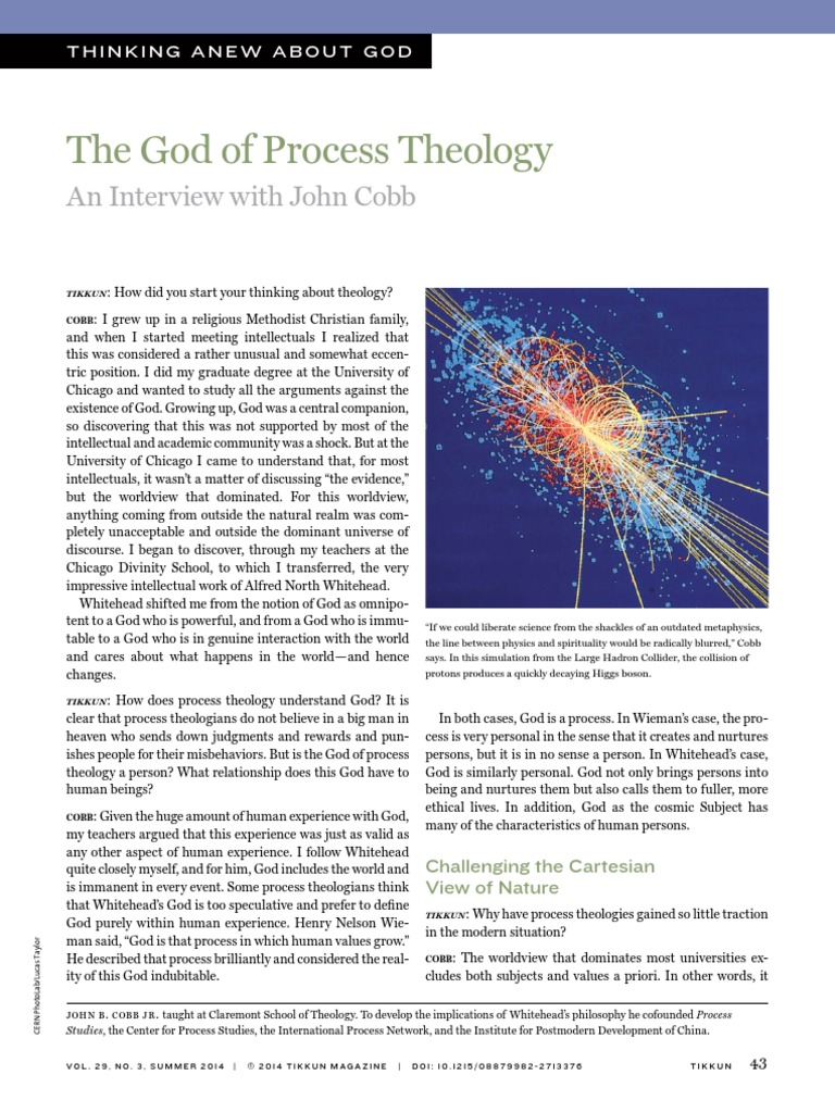 The God of Process Theology: An Interview With John Cobb | PDF | Alfred ...