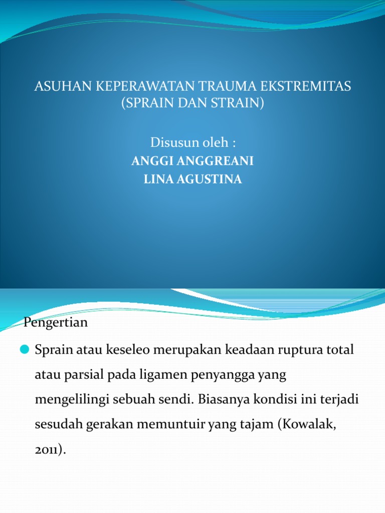 Askep Sprain Dan Strain | PDF