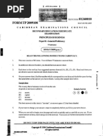 CSEC Spanish Paper 1 2021 | PDF