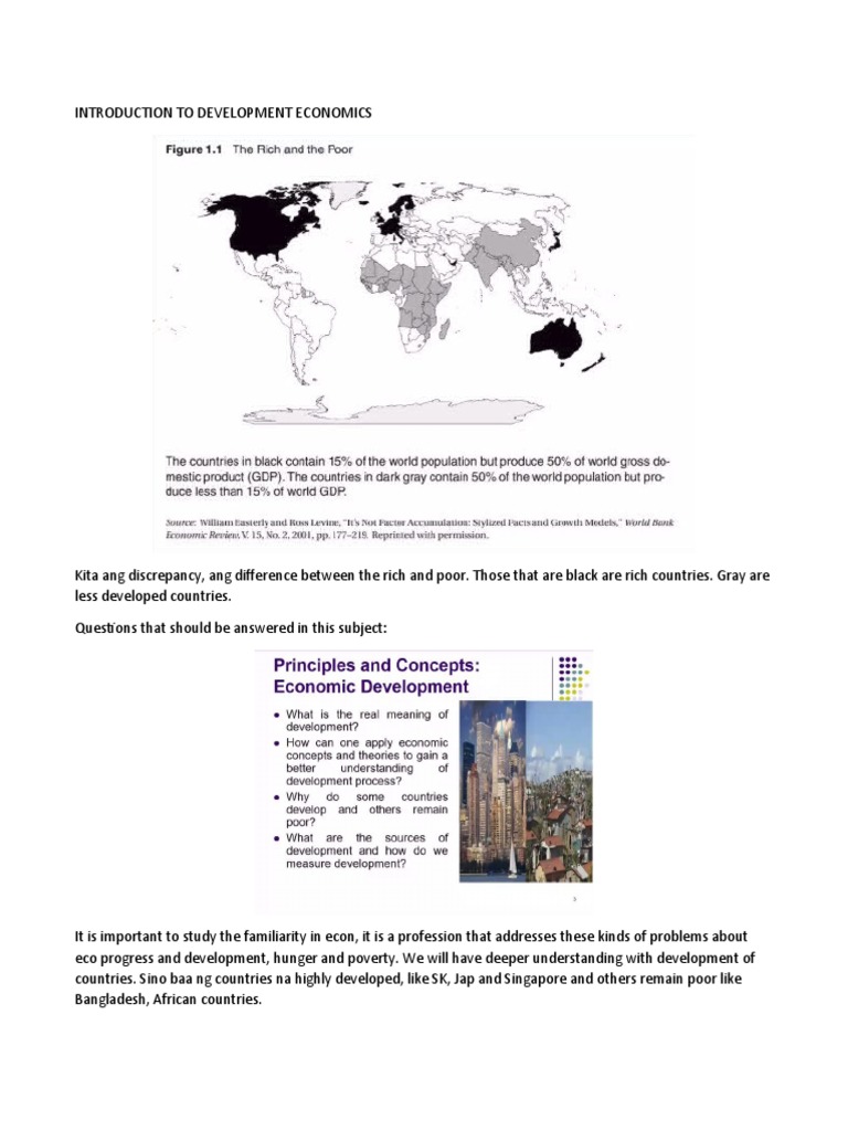 Introduction To Development Economics | PDF | Developing Country ...