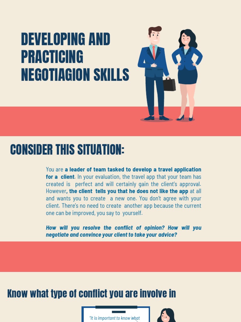 Developing and Practicing Negotiagion Skills | PDF | Bargaining | Negotiation