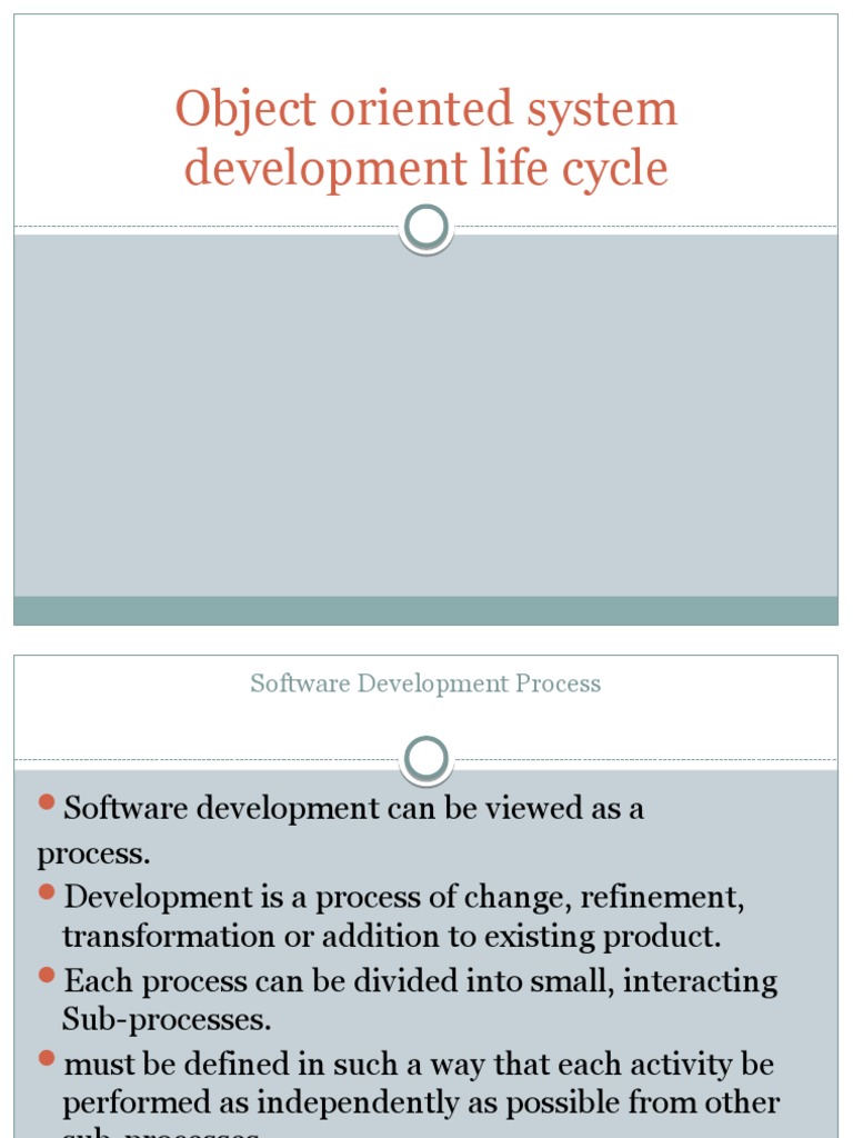 Object Oriented System Development Life Cycle | Download Free PDF ...