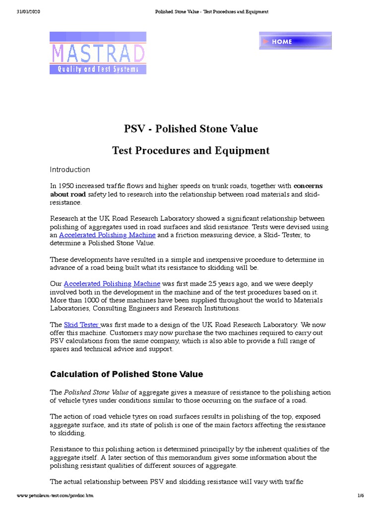 Polished Stone Value Testing Overview | PDF | Technology & Engineering