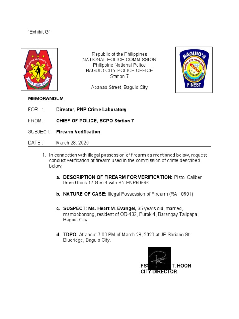 Request For Firearm Verification | PDF