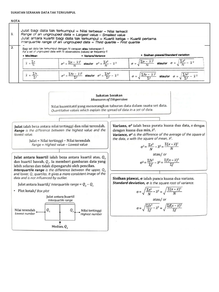 Nota Sukatan Serakan Data Tak Terkumpul | PDF