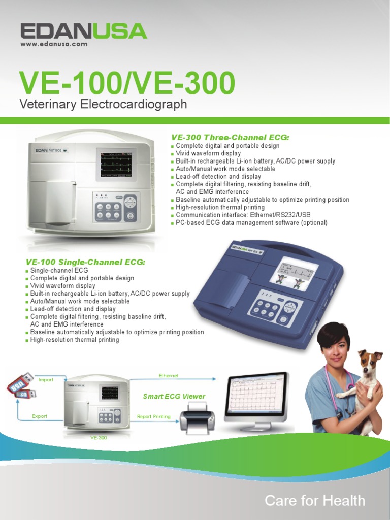 Veterinary ECG Machines VE-100/VE-300 | PDF | Power Supply | Electrical ...