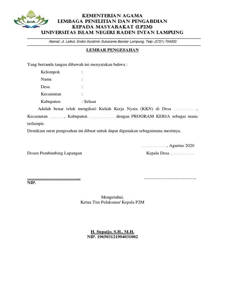 Lembar Pengesahan PDF | PDF