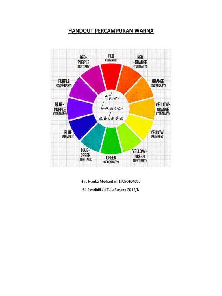 Handout Percampuran Warna | PDF | Kesehatan Holistik