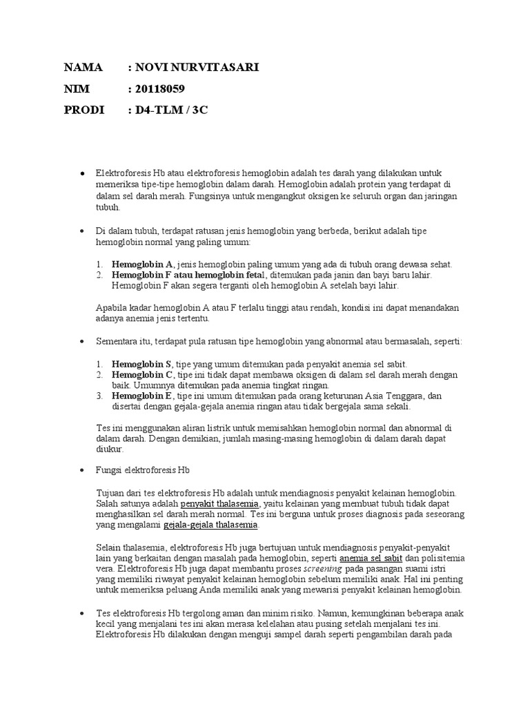 Nama: Novi Nurvitasari NIM: 20118059 Prodi: D4-TLM / 3C | PDF