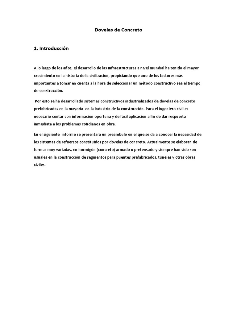 Tipos y Aplicaciones de Dovelas de Concreto | PDF | Hormigón pretensado ...