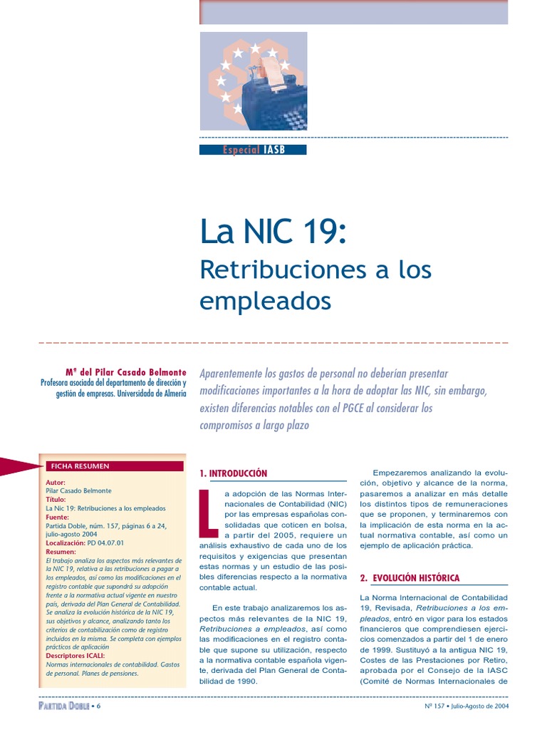 Nic 19 | PDF | Contabilidad | Salario